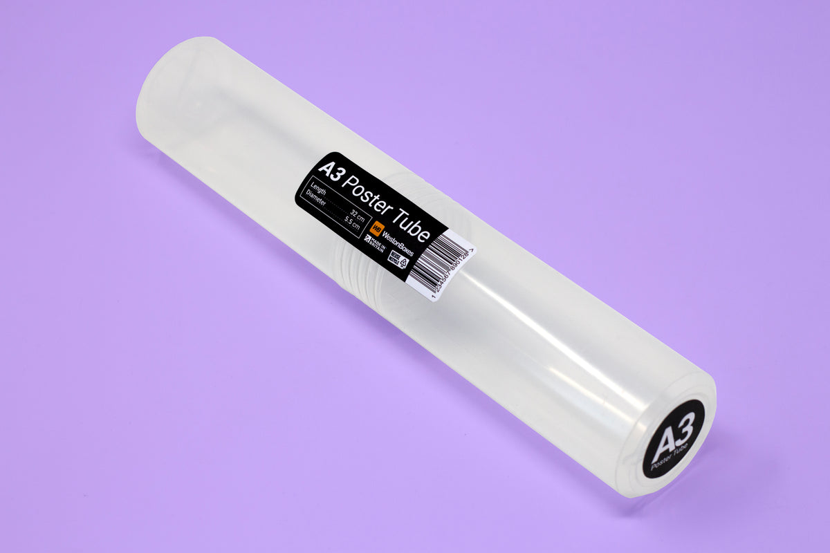 Poster Tubes, A0-A4 Size, Clear Plastic — WestonBoxes