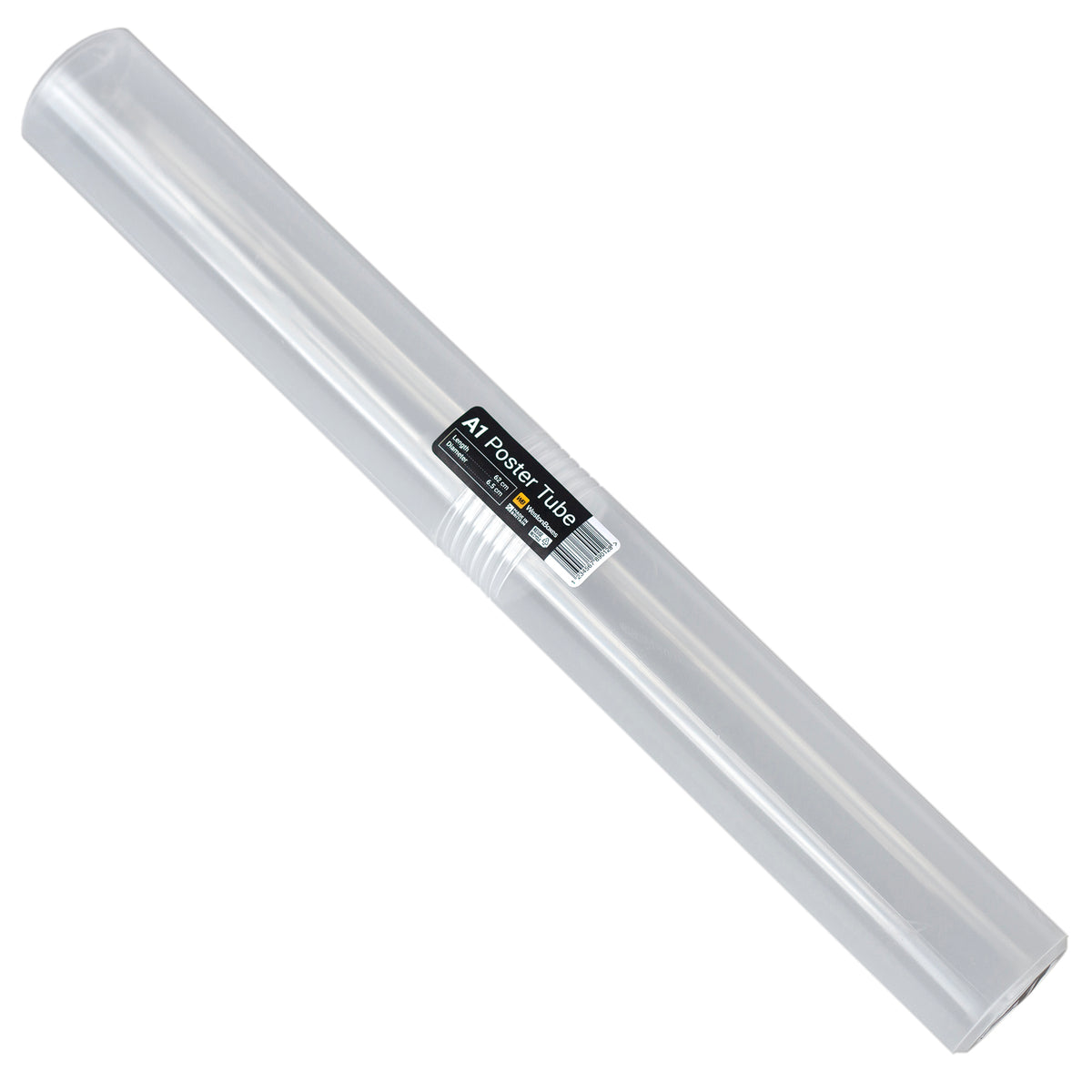A1 Poster Tube - Clear Plastic With 50/50 Screw Split — WestonBoxes