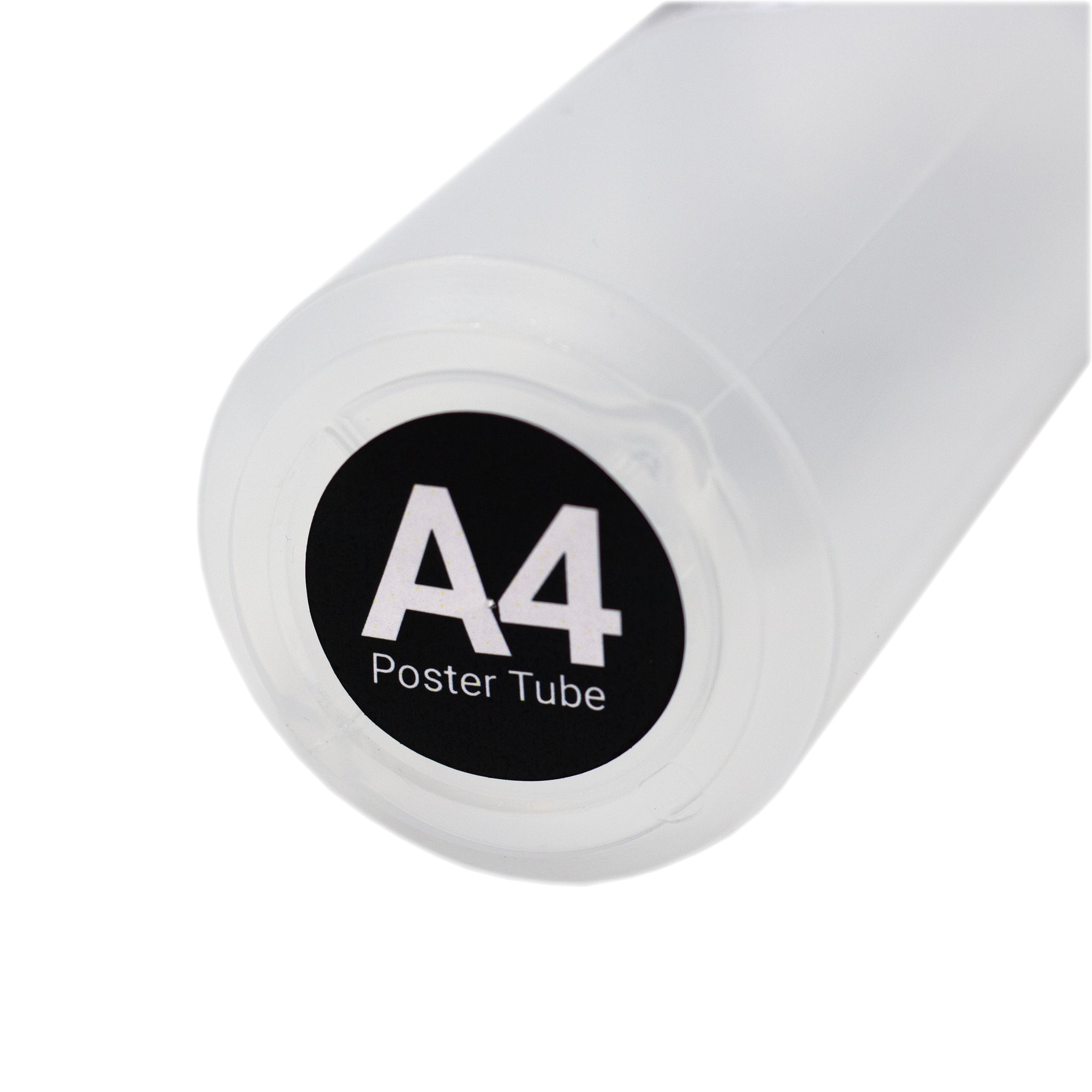 A4 Poster Tube - Clear Plastic With 50/50 Screw Split — WestonBoxes