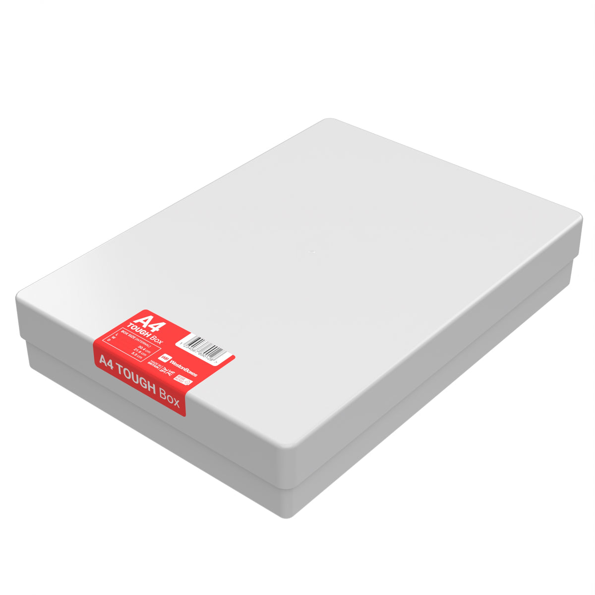 WestonBoxes Heavy Duty, Tough Storage Box for A4 Paper, White