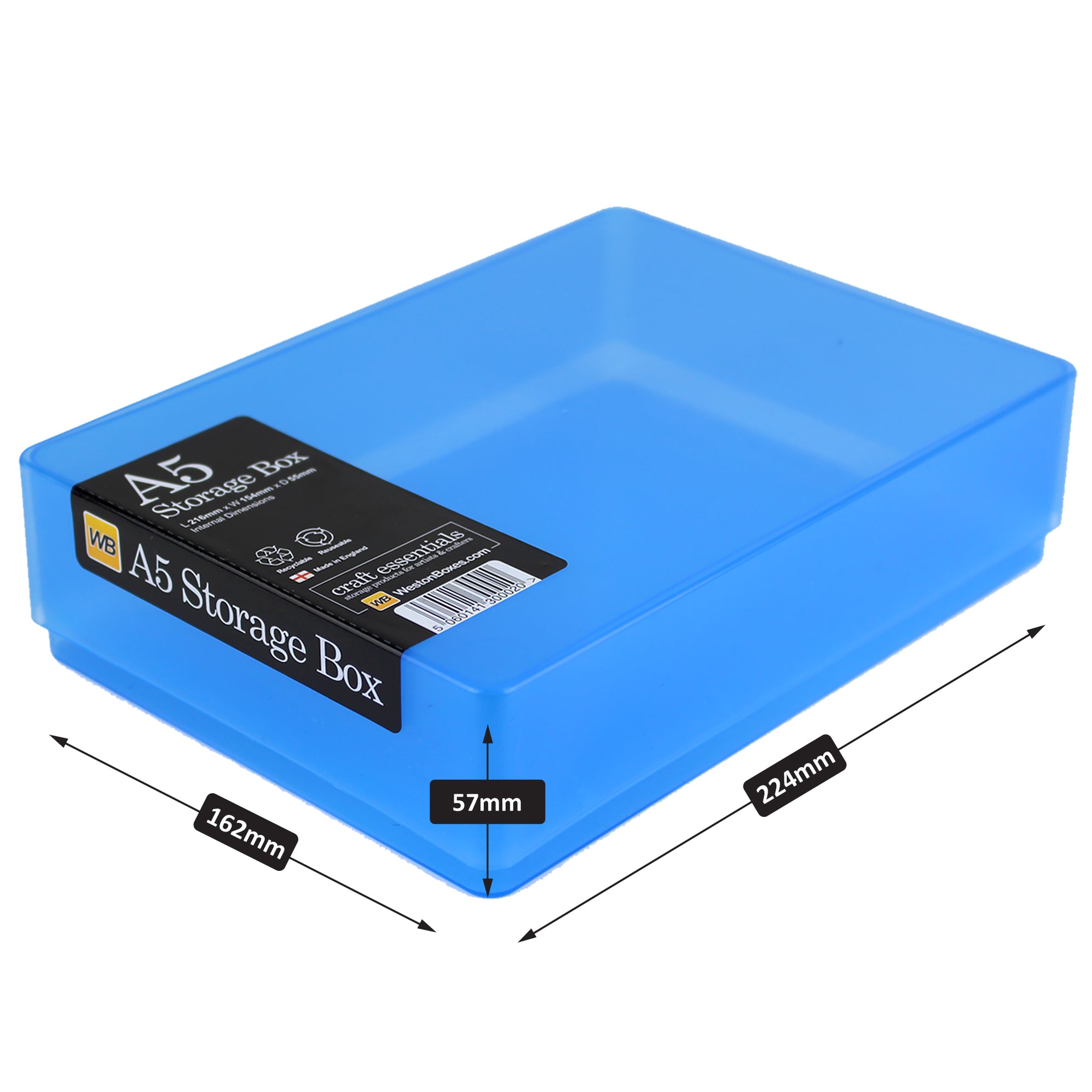 Clear Plastic A5 Storage Box — WestonBoxes