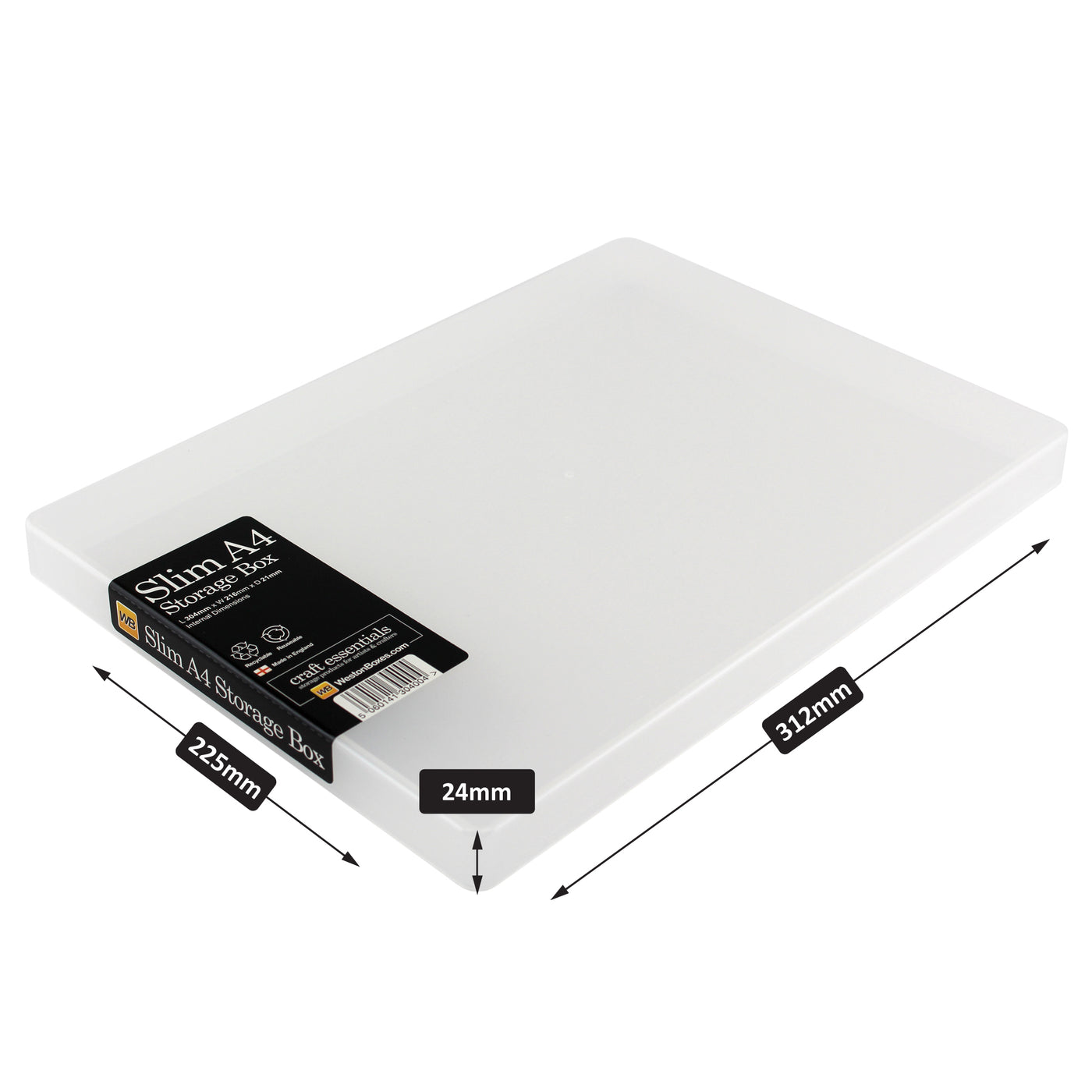 Slim Transparent A4 Plastic Presentation Box — WestonBoxes