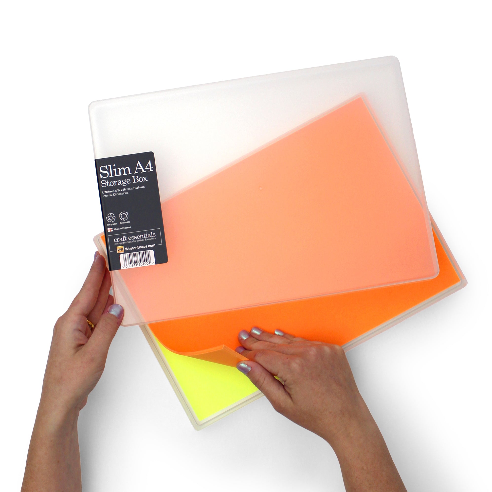 Slim Transparent A4 Plastic Presentation Box — WestonBoxes