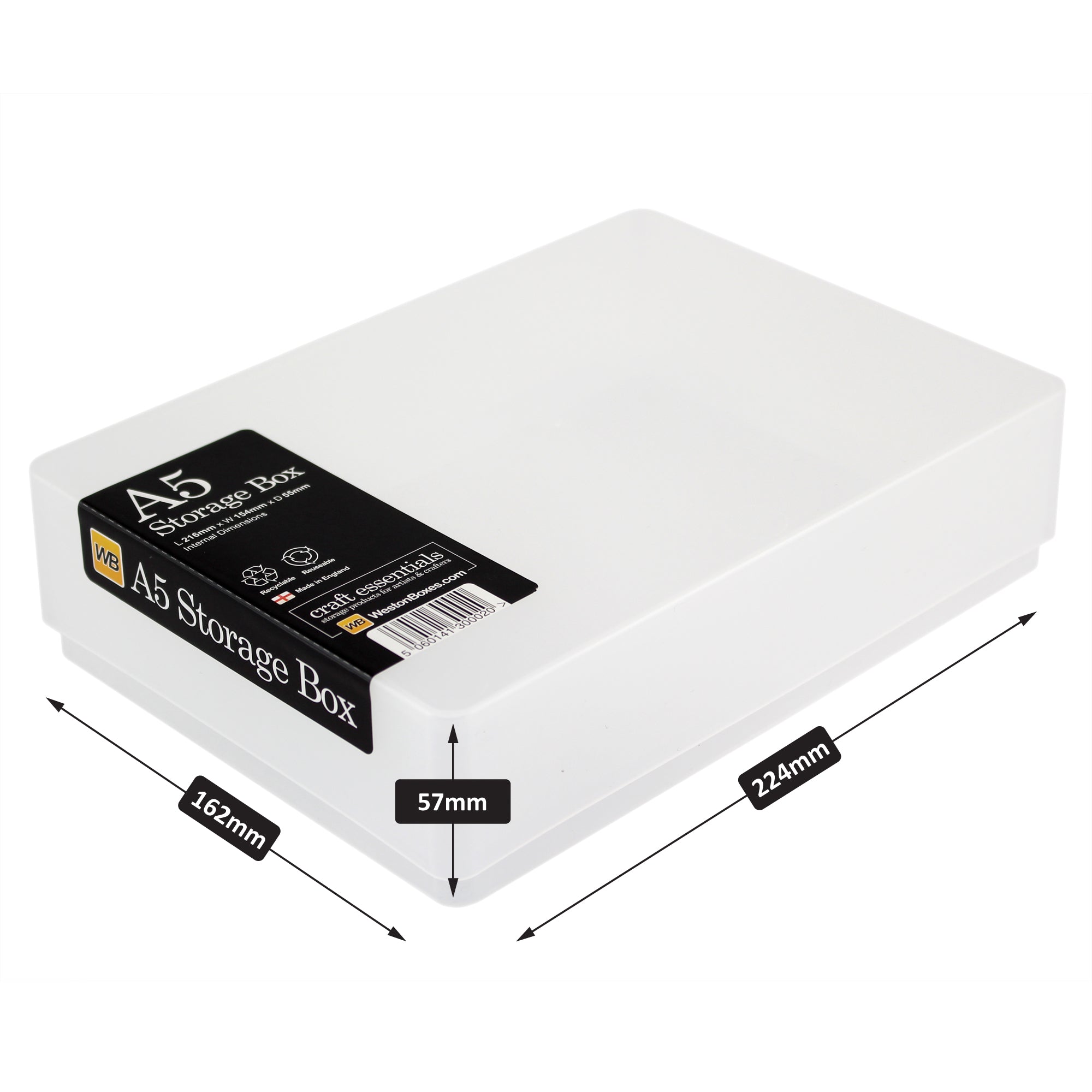Clear Plastic A5 Storage Box — WestonBoxes