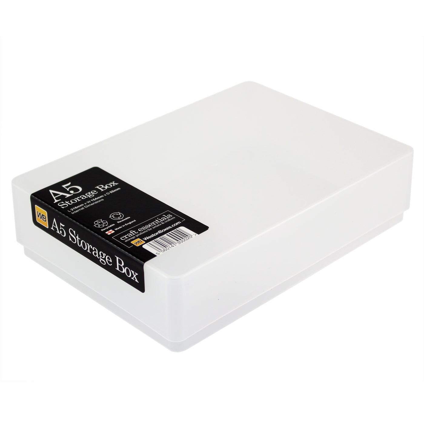 Clear Plastic A5 Storage Box — WestonBoxes
