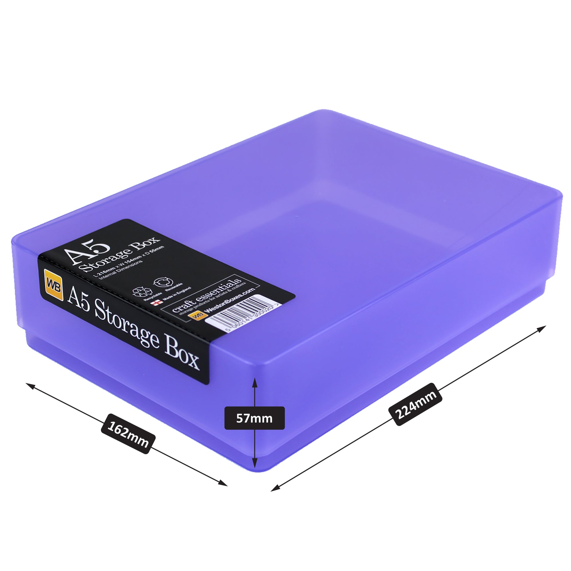 Clear Plastic A5 Storage Box — WestonBoxes