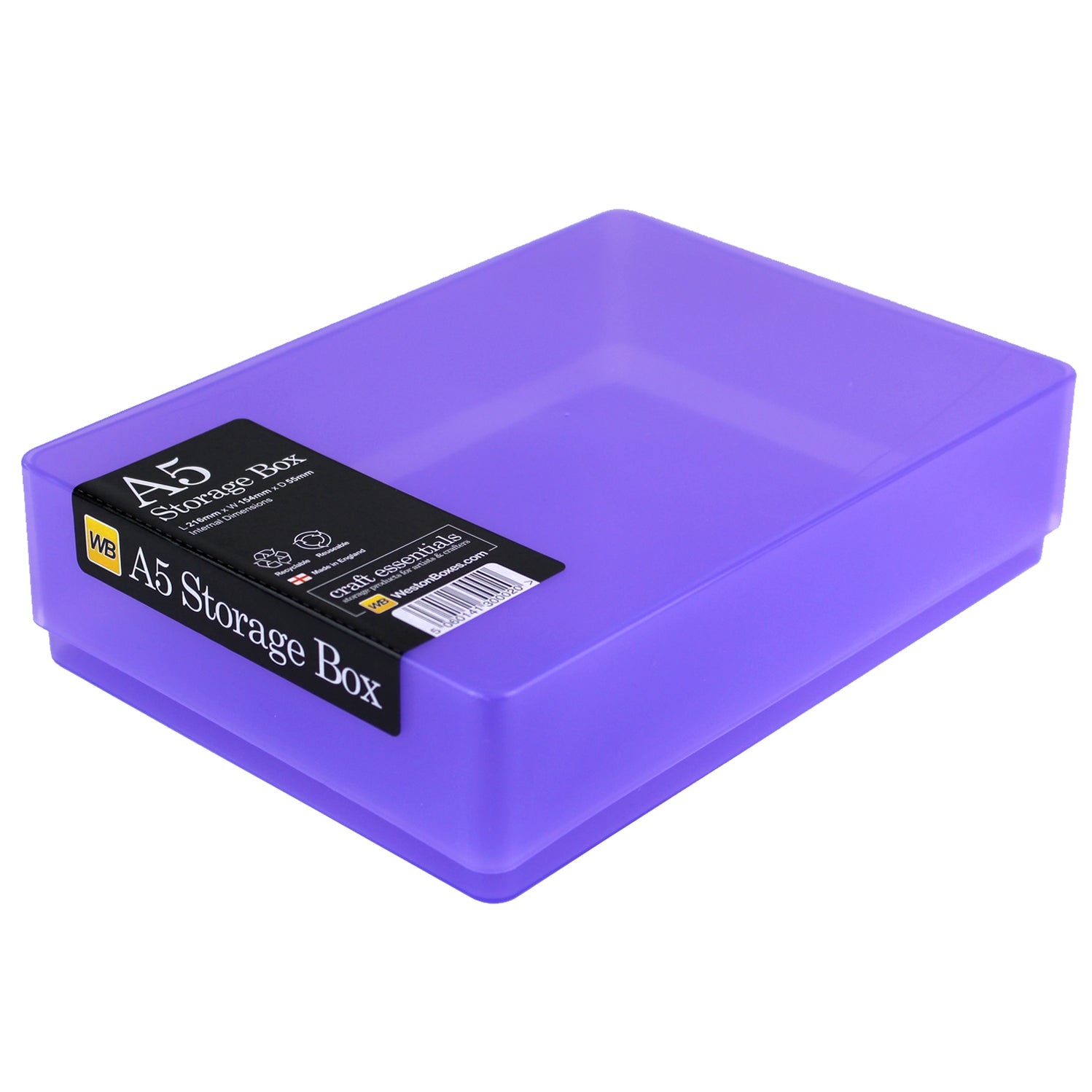 Clear Plastic A5 Storage Box — WestonBoxes